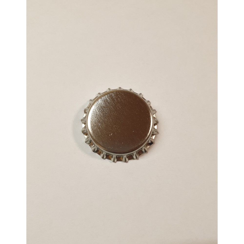 Bouchons couronnes argent 26 mm(100 pièces)